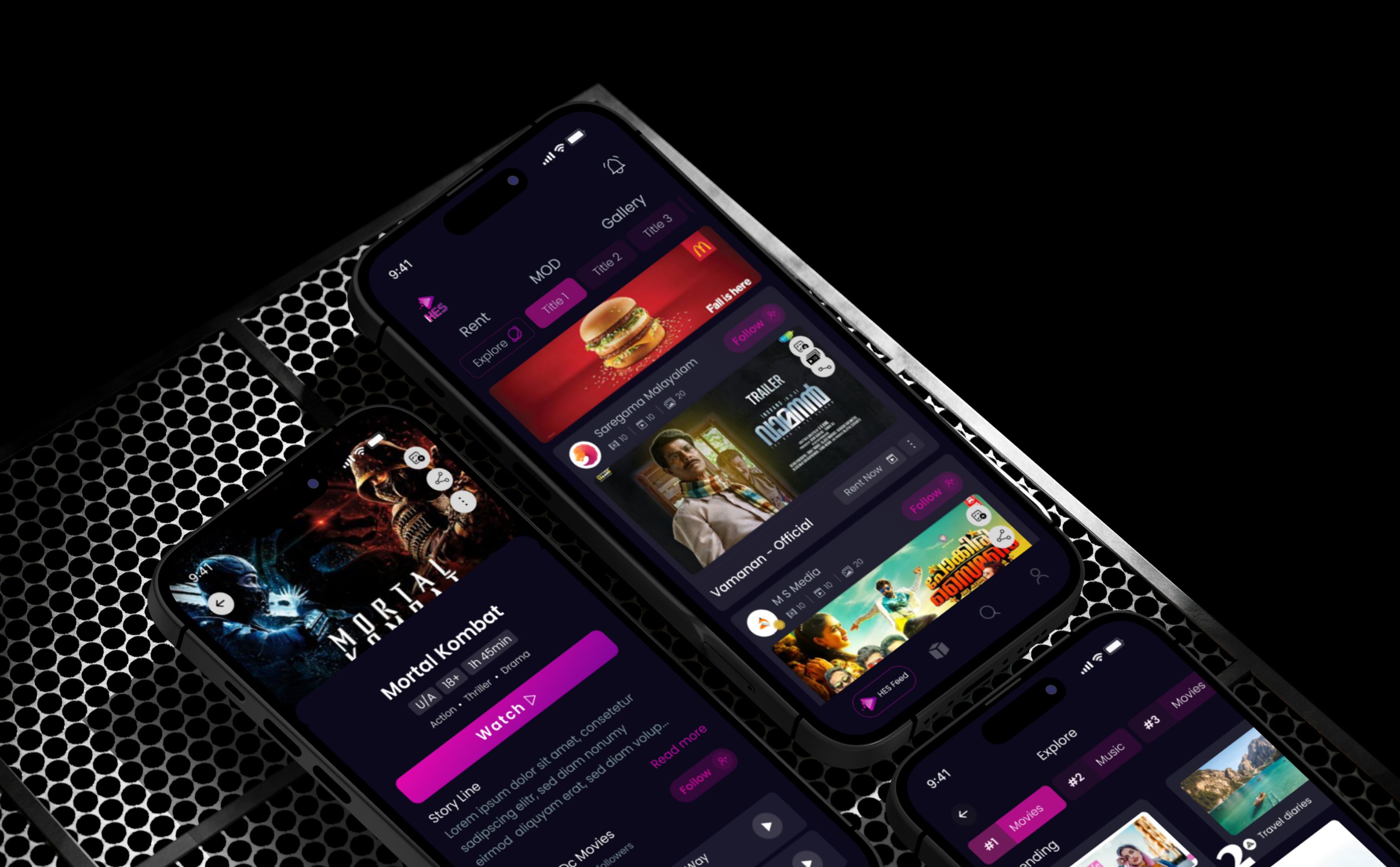 Channel HES OTT mobile app development portfolio