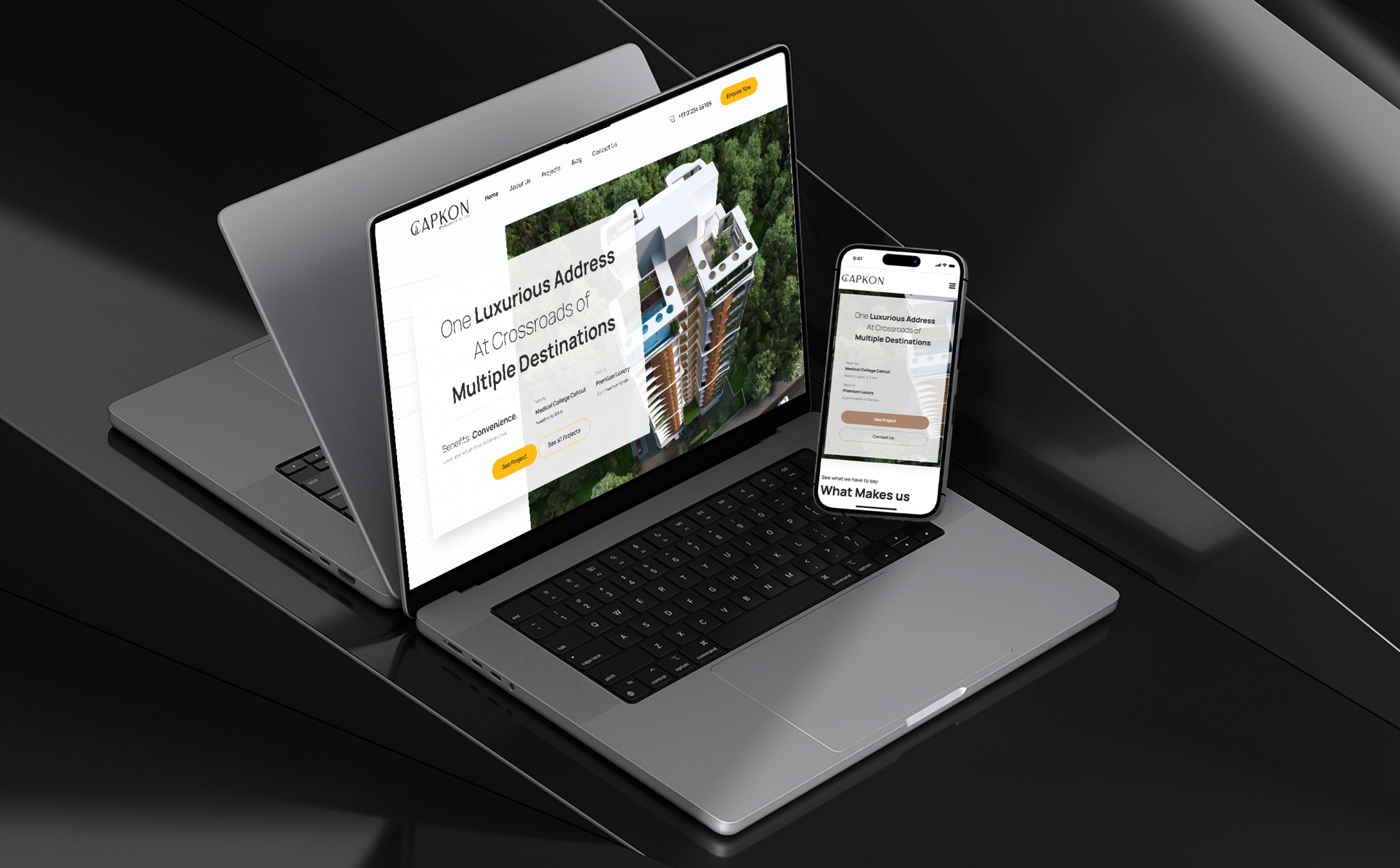 Capkon Builders Web Development Portfolio - Pixbit Solutions